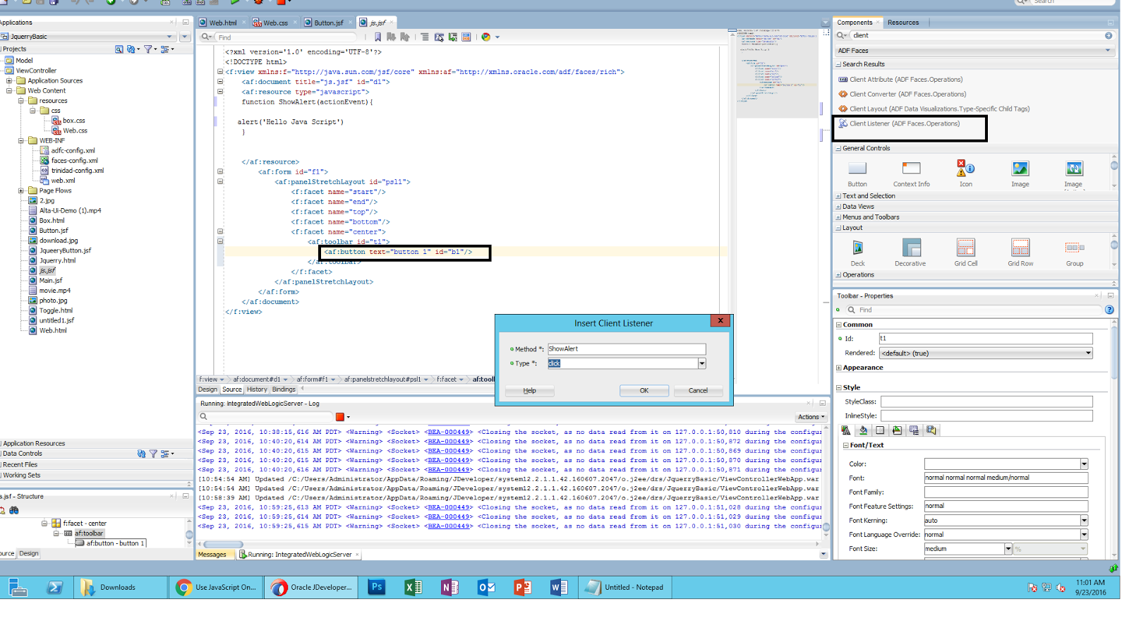 Mushtaq Watto Blog Adf Skining Adf Ui Developer Use Java Script In Adf Applications