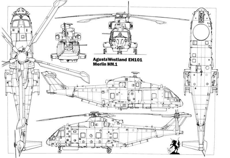 Thailandscale144: AGUSTA WESTLAND EH-101 MERLIN HM.1