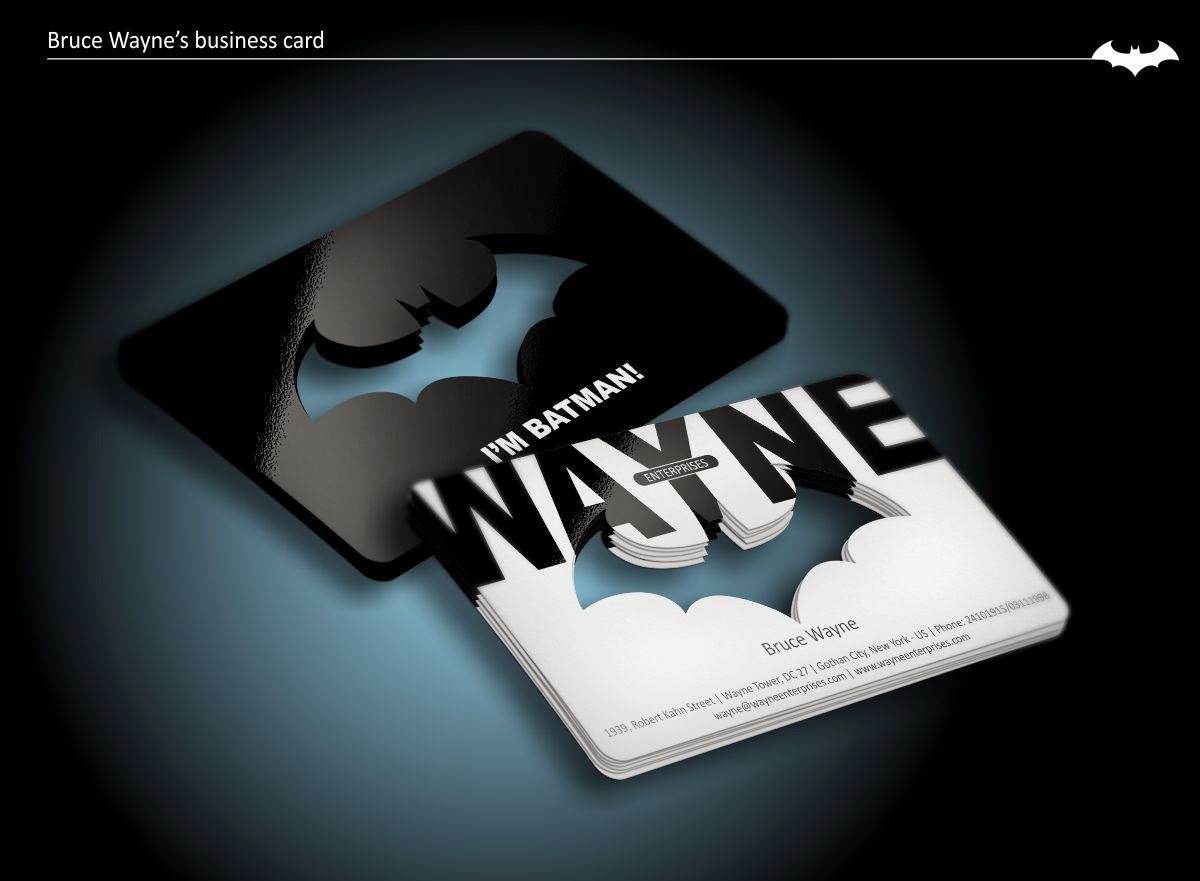 CASACURTA DESIGN: Superhero's Business Cards - BRUCE WAYNE