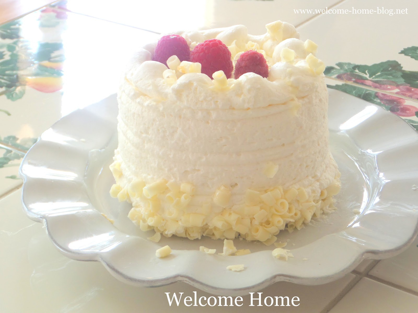 Welcome Home Blog: Lemon Raspberry Cream Buttermilk Cake