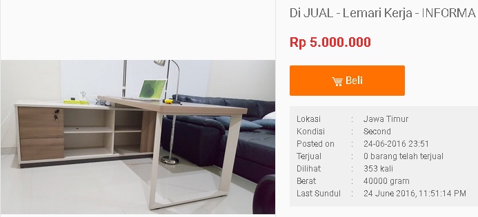 Daftar harga meja kantor informa murah di jakarta - Kursi Kantor Informa