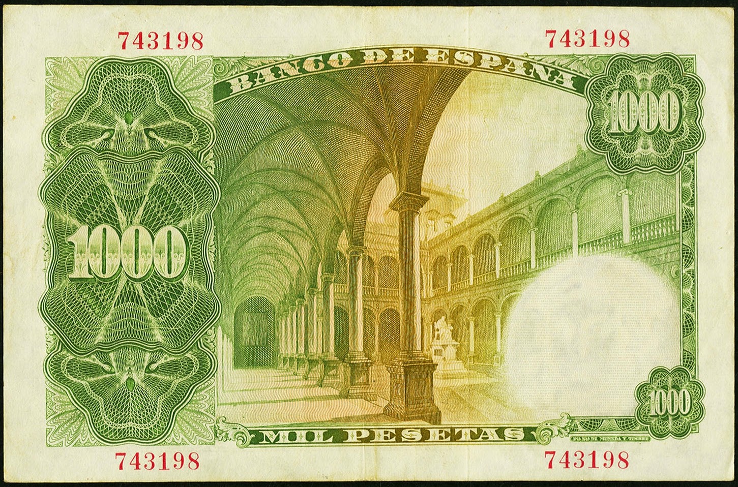 Spain 1000 Pesetas banknote 1946 Juan Luis Vives|World Banknotes ...