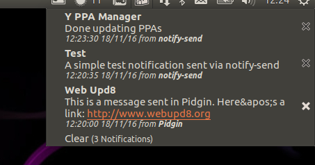Recent Notifications Indicator Lets You Access Missed Desktop Notifications ~ Web Upd8: Ubuntu ...