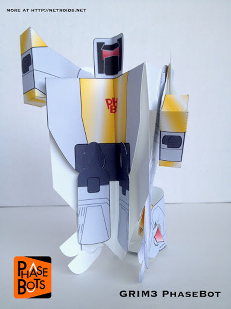 Phase Bots : Grim3 Paper Toy | Paperized Crafts