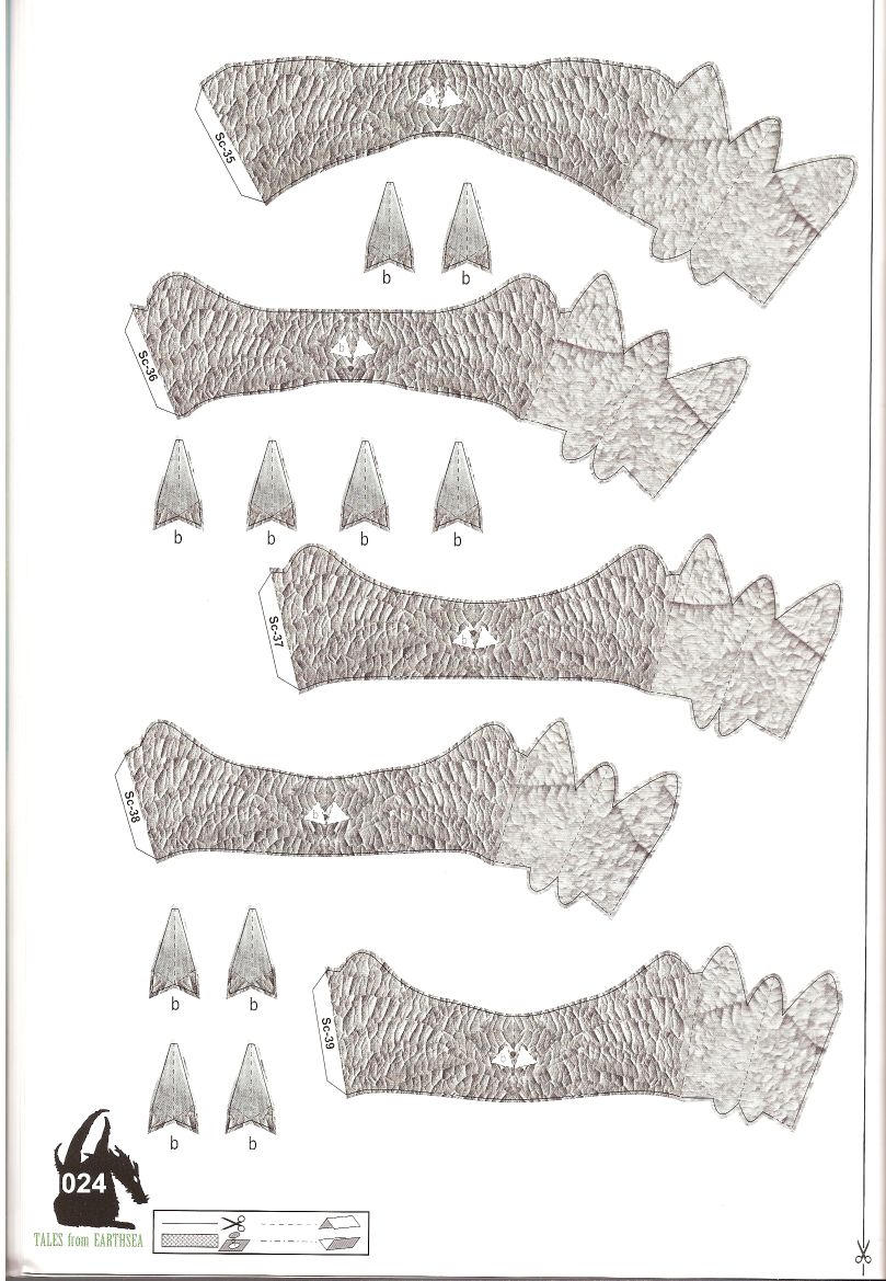 My toys: The dragon made of paper. Model + pattern.Дракон из бумаги ...