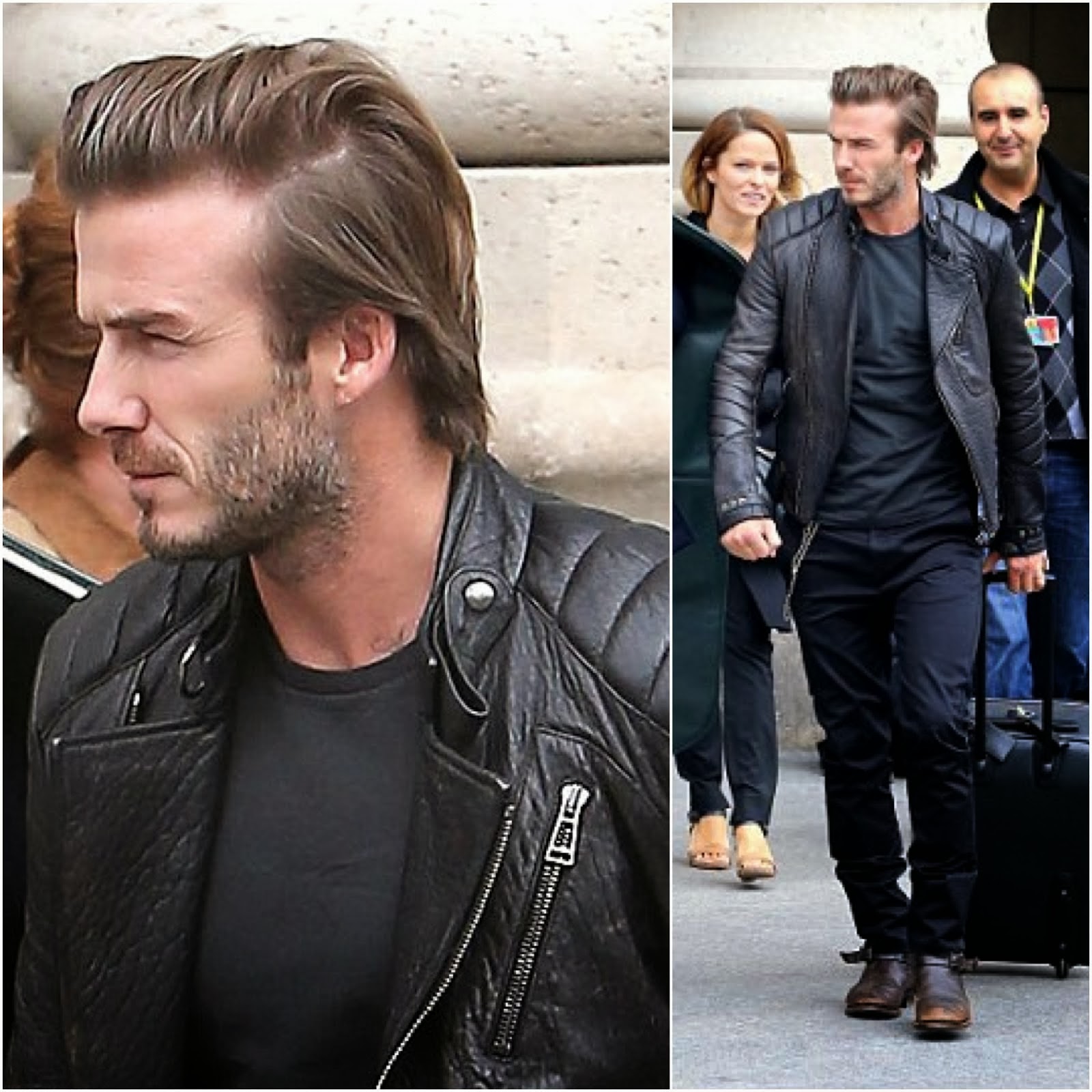 David Beckham in Belstaff - Paris Street Style