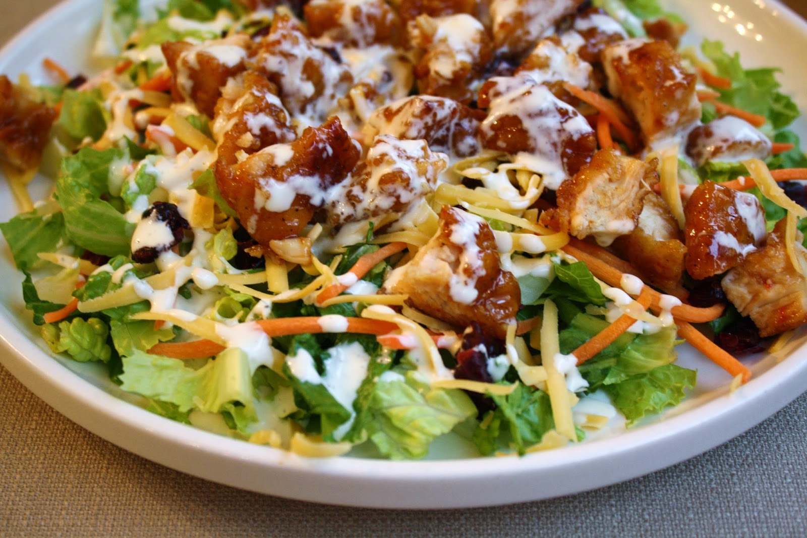 what's for dinner?: sticky chicken fingers salad... 30 minutes