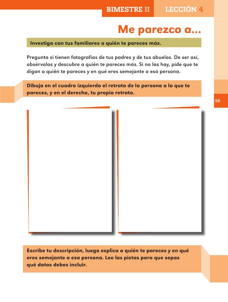 Me parezco a... - Bimestre II - Lección 4 - Apoyo-Primaria