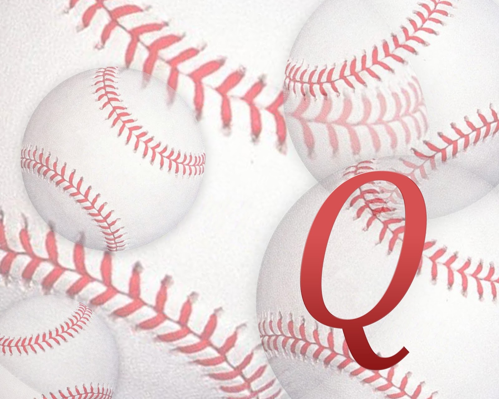 CJO Photo: Printable Initial Art: Baseball Q