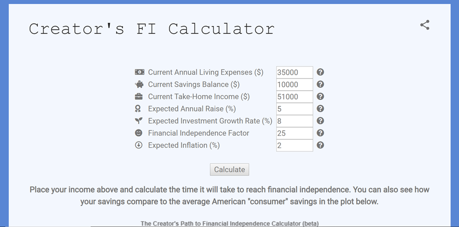 Updates to the Creator's FI Calculator