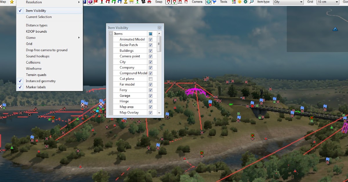 Map Editor Tutorial ETS2 Part11 : Fitur Item Visibility