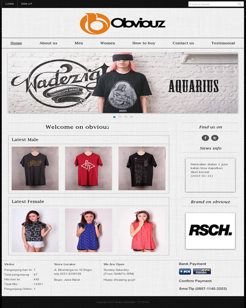web design, e-commerce, tugas akhir: contoh website e-commerce hasil ...