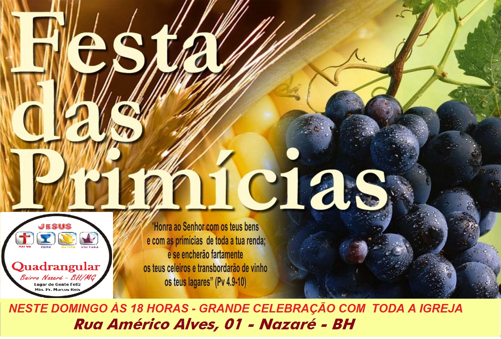 I.E.Q. NAZARÉ - LUGAR DE VIDA....: IMPERDÍVEL - GRANDE FESTA DAS PRIMÍCIAS