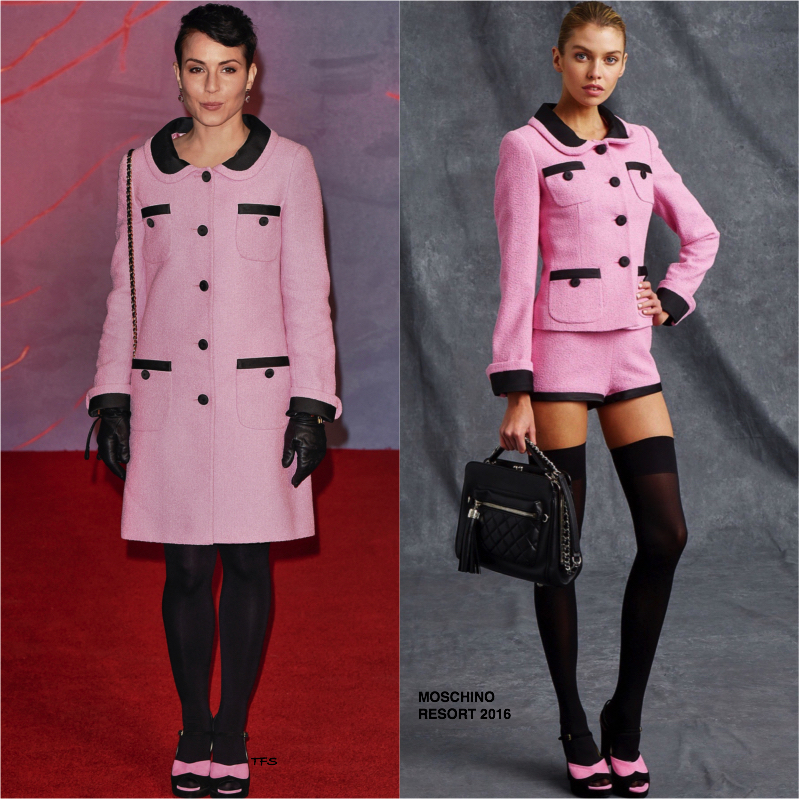 Noomi Rapace in Moschino at 'The Revenant' London Premiere