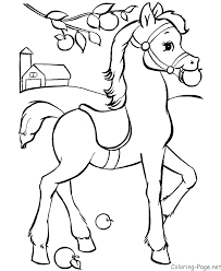 Horse At Farm Animal Coloring Pages - Best Coloring Pages For Kids