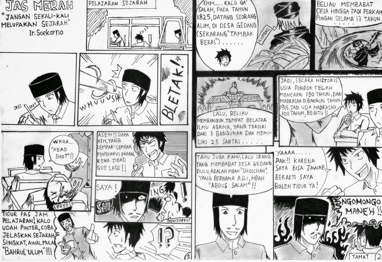DISAIN KAOS & CIPTA KOMIK JADI WADAH KREATIFITAS SANTRI - HUMAPON YPPBU