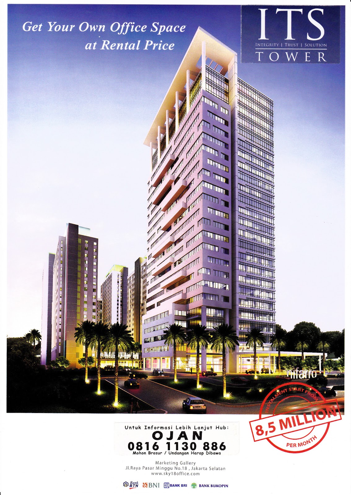 Integrity Trust Solution ( ITS ) Office Tower di Jakarta selatan Indonesia