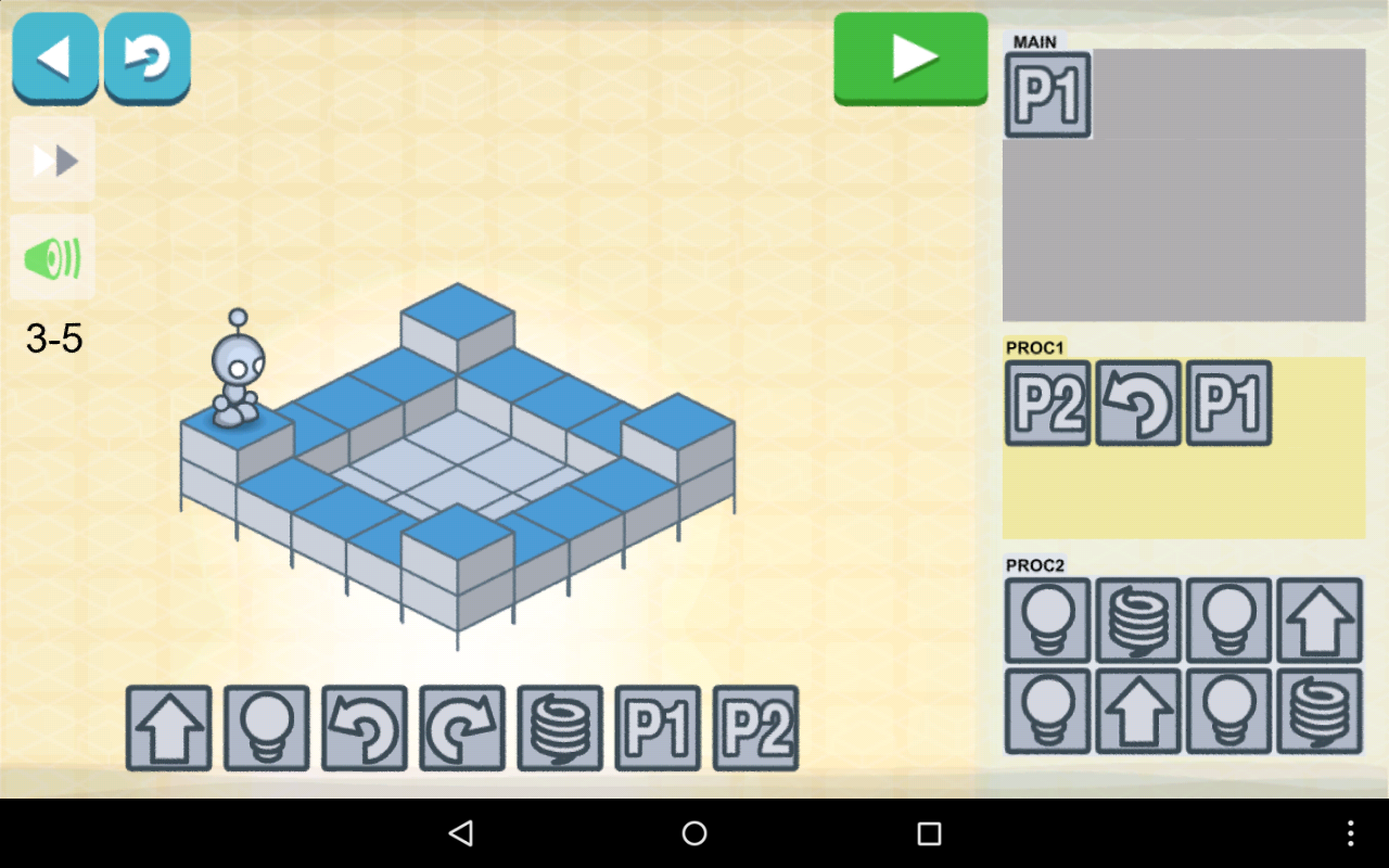 子供と一緒にプログラミング！: 【Lightbot】Code Hour（無料版）のLoopsの解答例