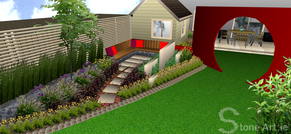 Stone Art Blog: Roses are RED. The use of red in the landscape.