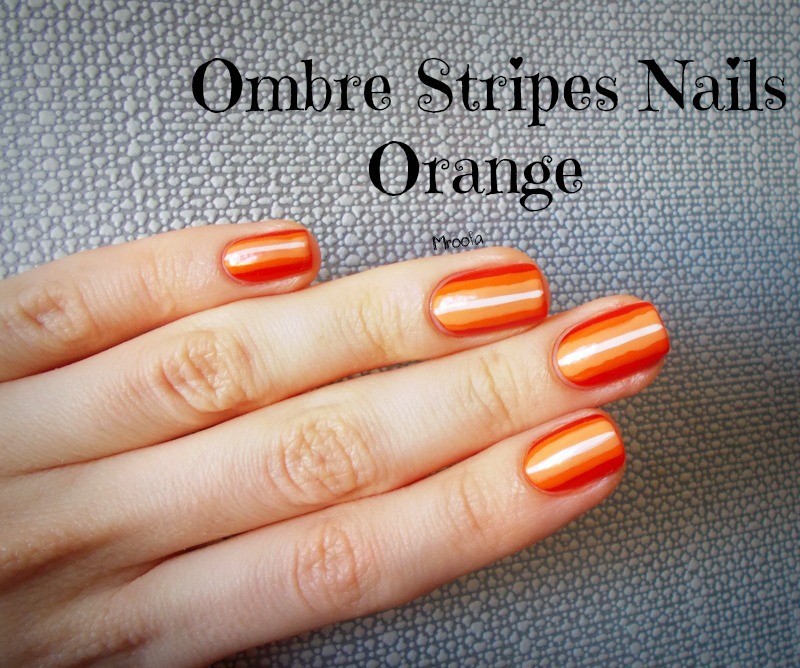 Ombre Stripes Nails Orange - Mroofa
