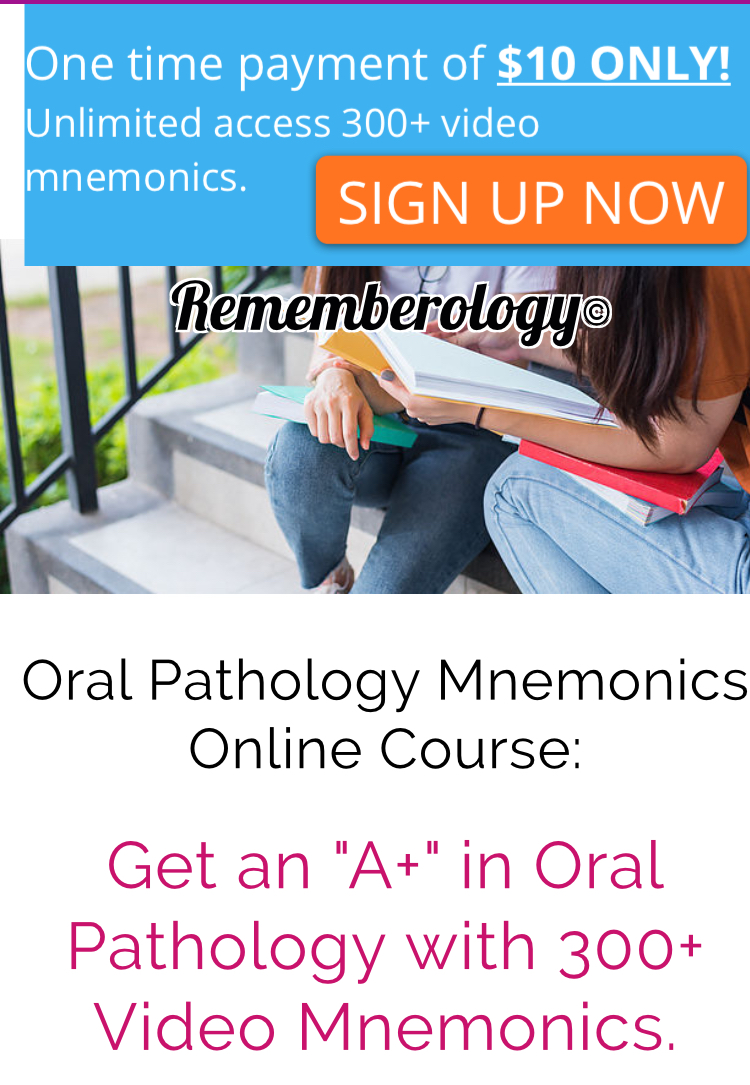 Mnemonics for Dental students