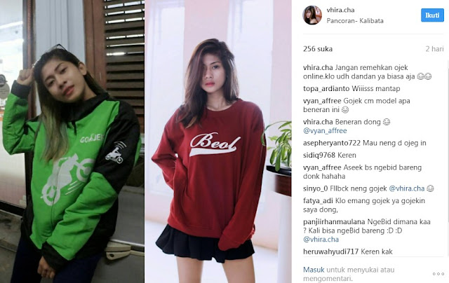 Driver Gojek Cantik Bernama Cha Cha Jadi Viral Gara-Gara Foto Instagram ...