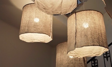 LET'S STAY: Raw Linen Cotton Lighting Pendants