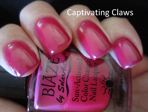 Captivating Claws: BLAZE Color Changing Nail Polish.. Pop Pink to Plum ...