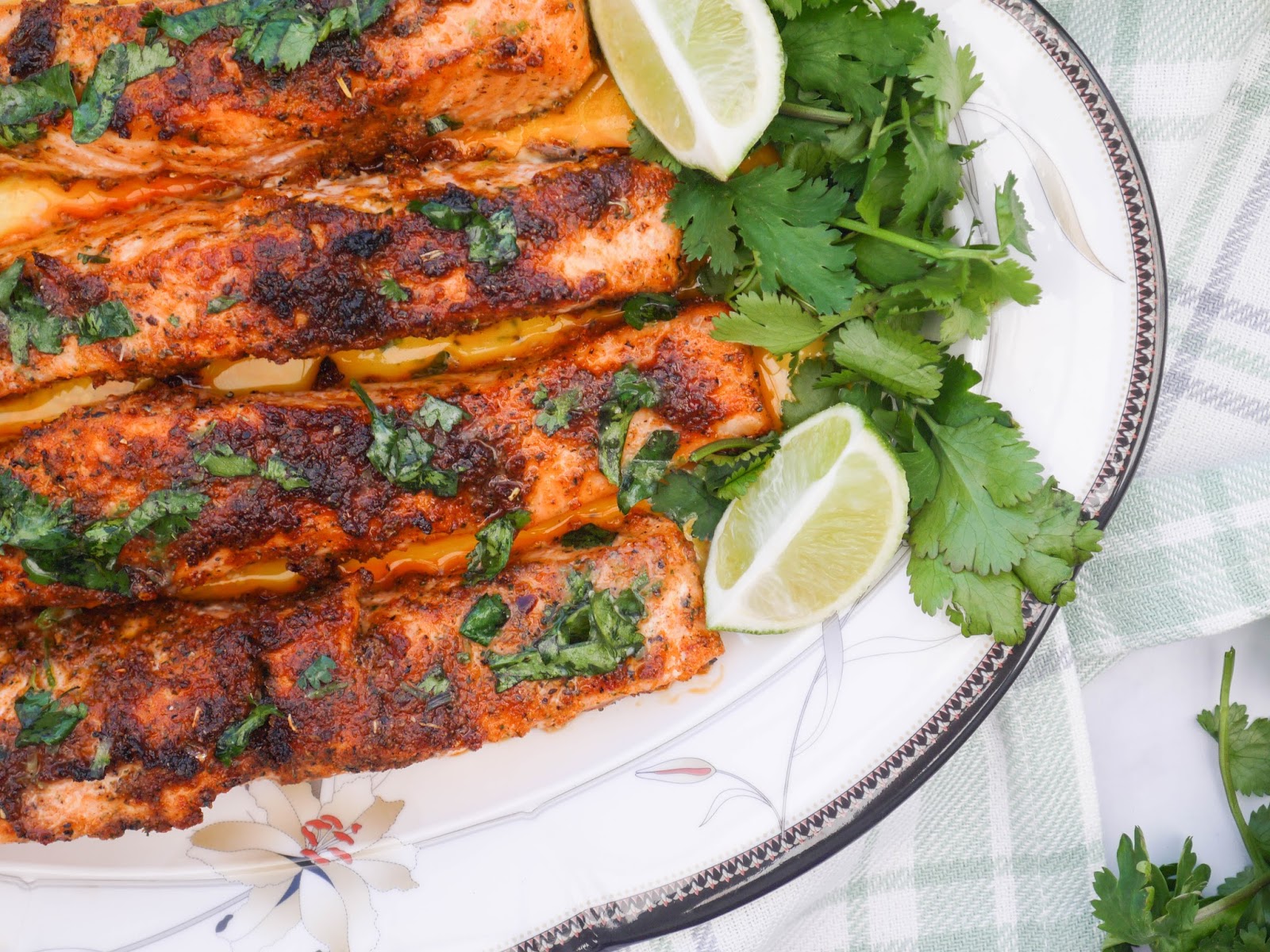 This Muslim Girl Bakes: Grilled Salmon with Lime Coriander Butter.
