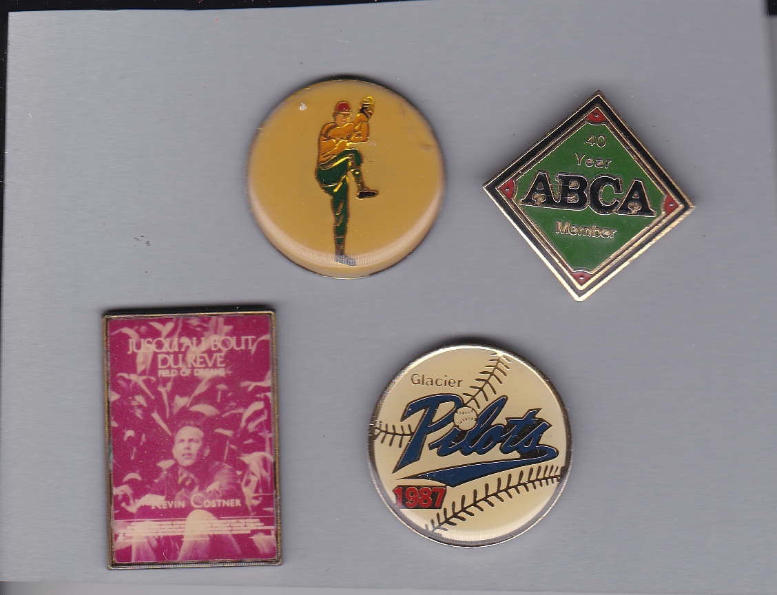 baseball pin collection display collecting : 4 miscelaneous baseball pins