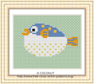 Mini Fish (2), Free and easy printable cross stitch pattern | Free ...