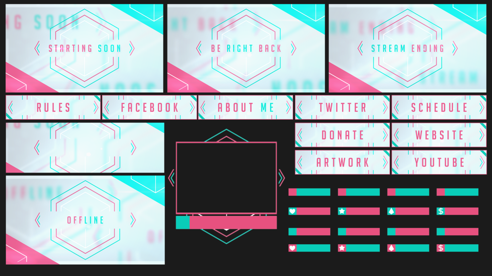150+ FREE Stream Overlay Templates | Graphic Design Resources