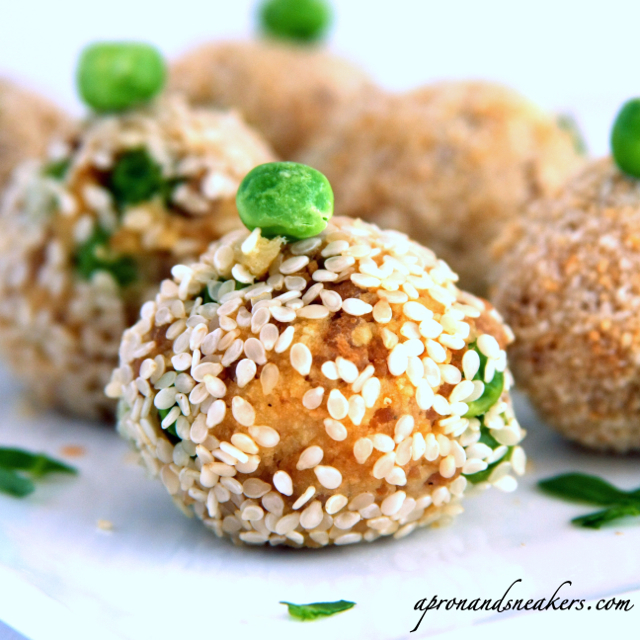 Potato, Meat & Pea Balls