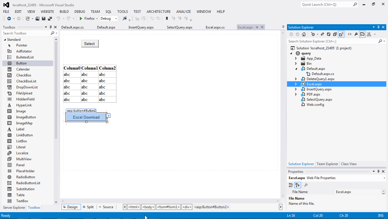 How to Export GridView Data to Excel Using Asp.Net C# ~ ScreenShotsDrizzles