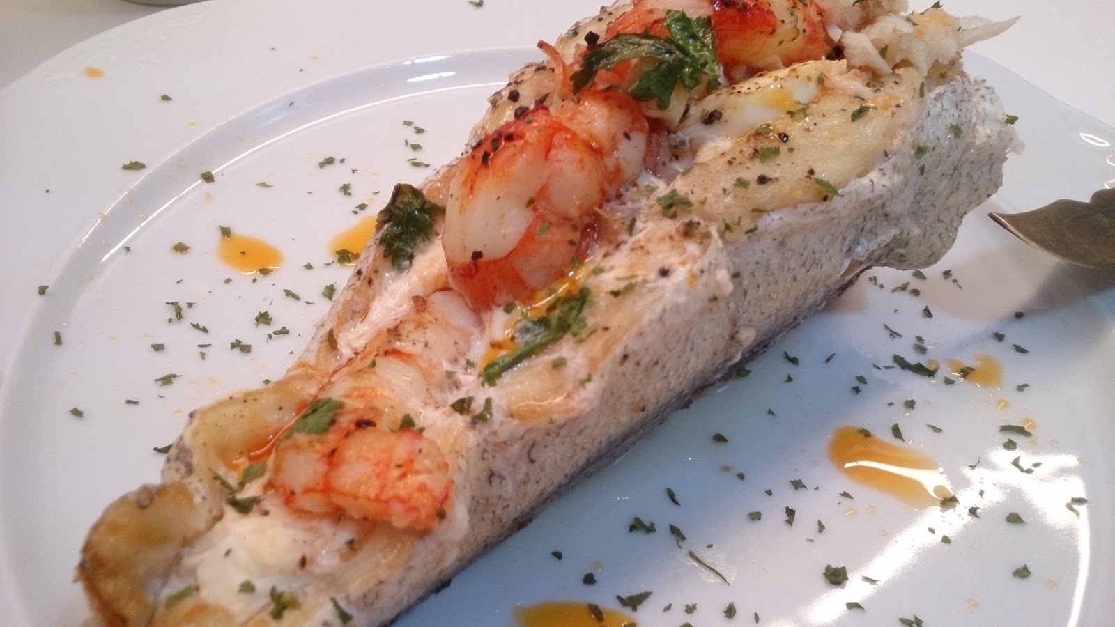 Fácil y Sano : Merluza rellena de Gambas, Jamón y Huevo" receta de mi ...