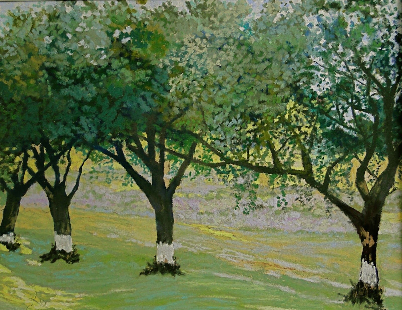 Daily Painters of Pennsylvania: Early Morning in the Apple Orchard by ...