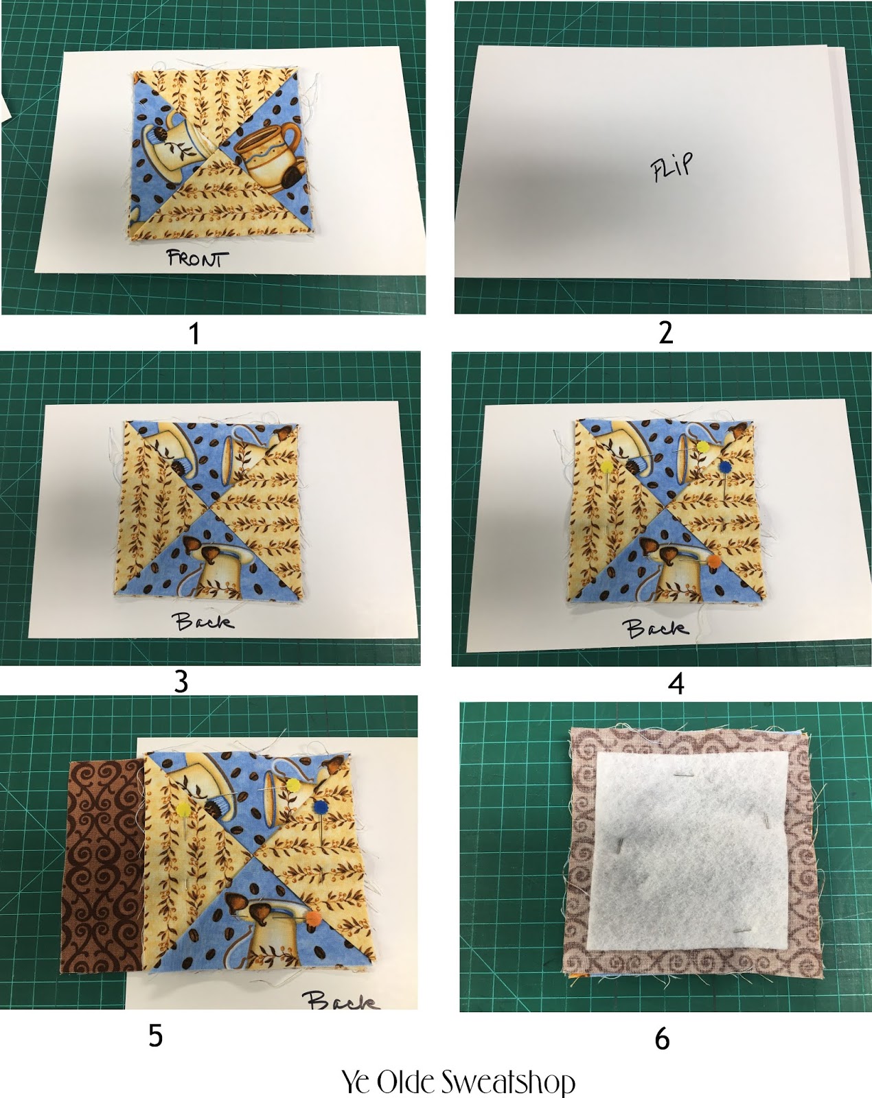 Ye Olde Sweatshop: Photo Tutorial for Fabric Coasters