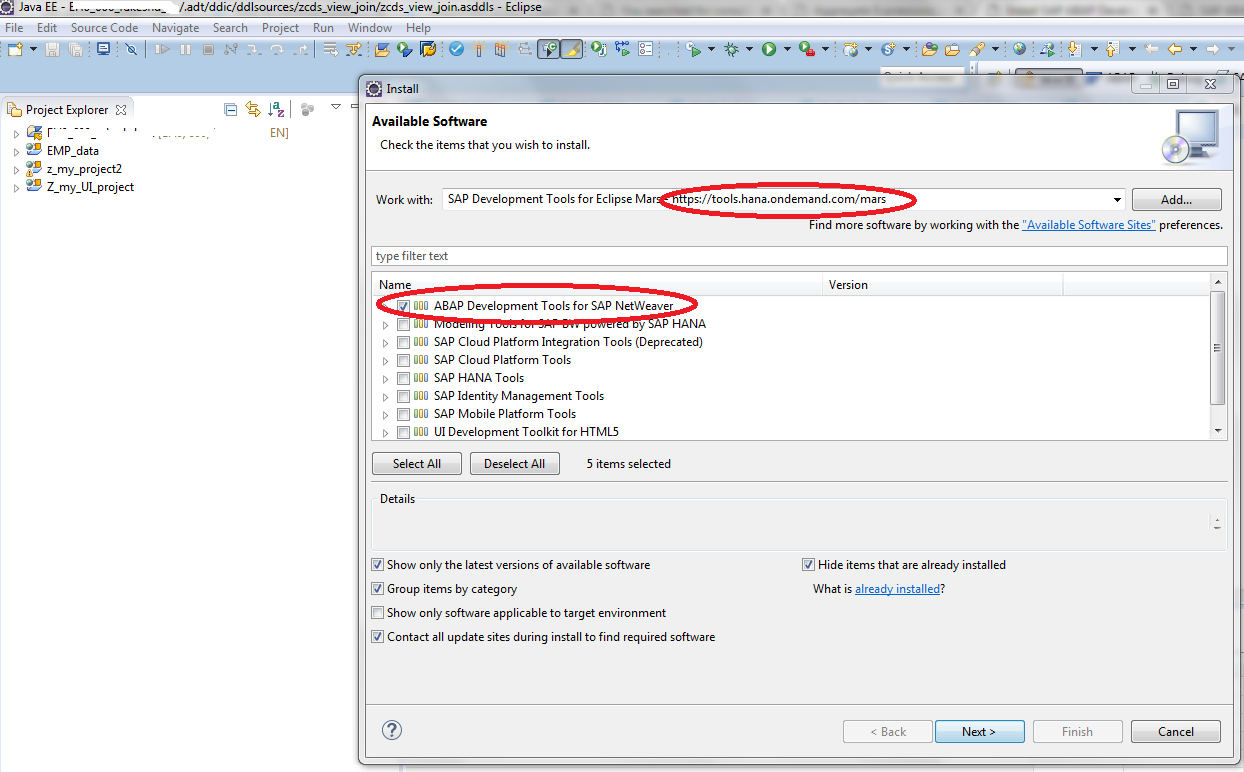 SAP Technical: SETUP SAP ABAP HANA DEVELOPMENT tools in Eclipse