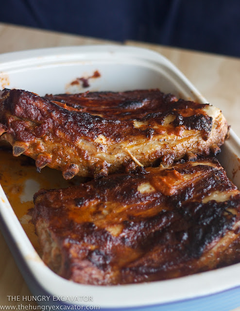 The Hungry Excavator: American BBQ Ribs and Marinated Coleslaw Recipe