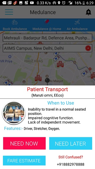 Medulance App Review: Book Your Ambulance online using Smartphone - H2S ...