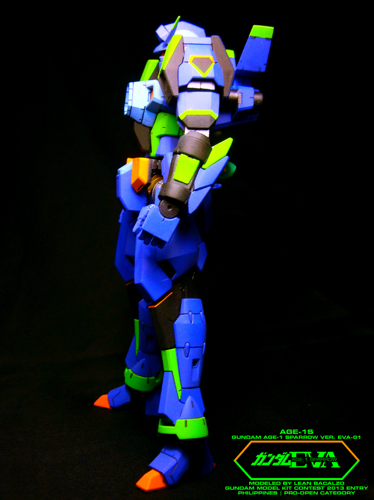 MG 1/100 Gundam AGE-1 Spallow "EVA 01 colors"
