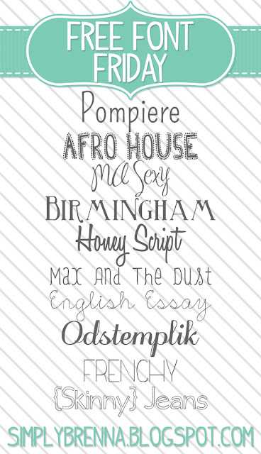 Simply Brenna: Free Font Friday - Week 1