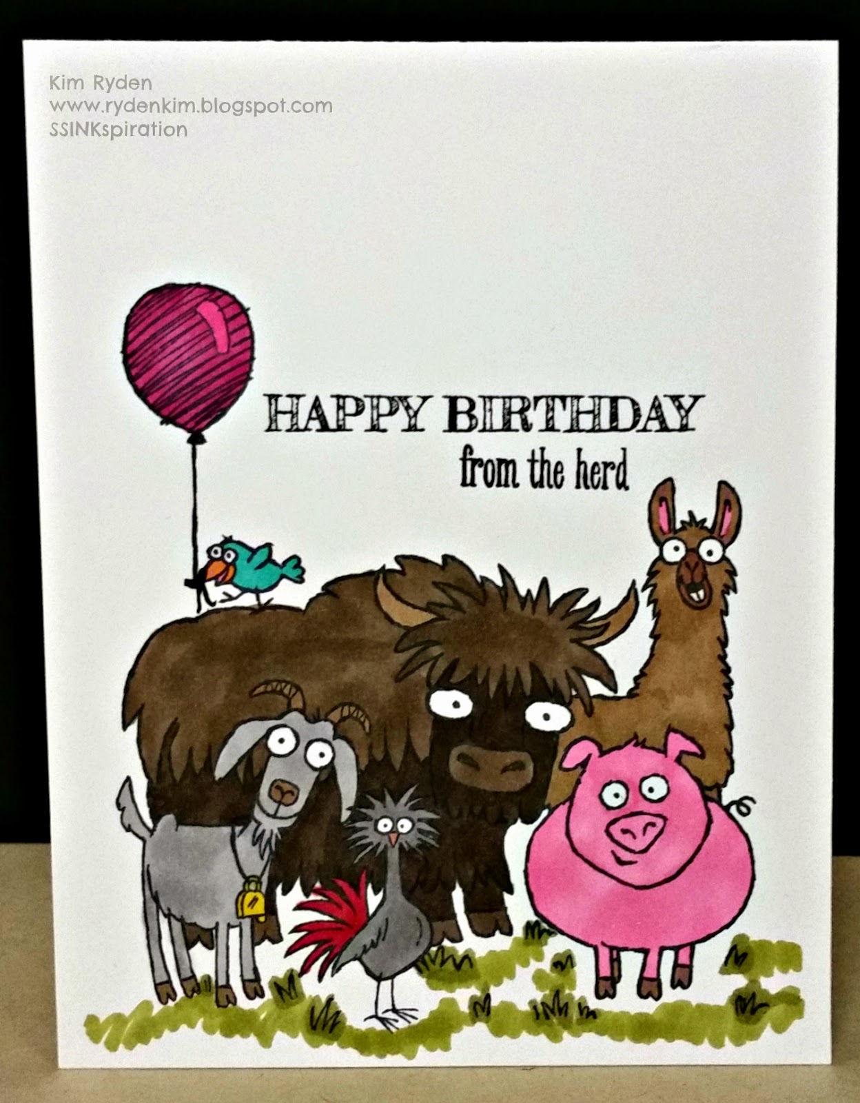 Stamping with Kim: One Layer Cards