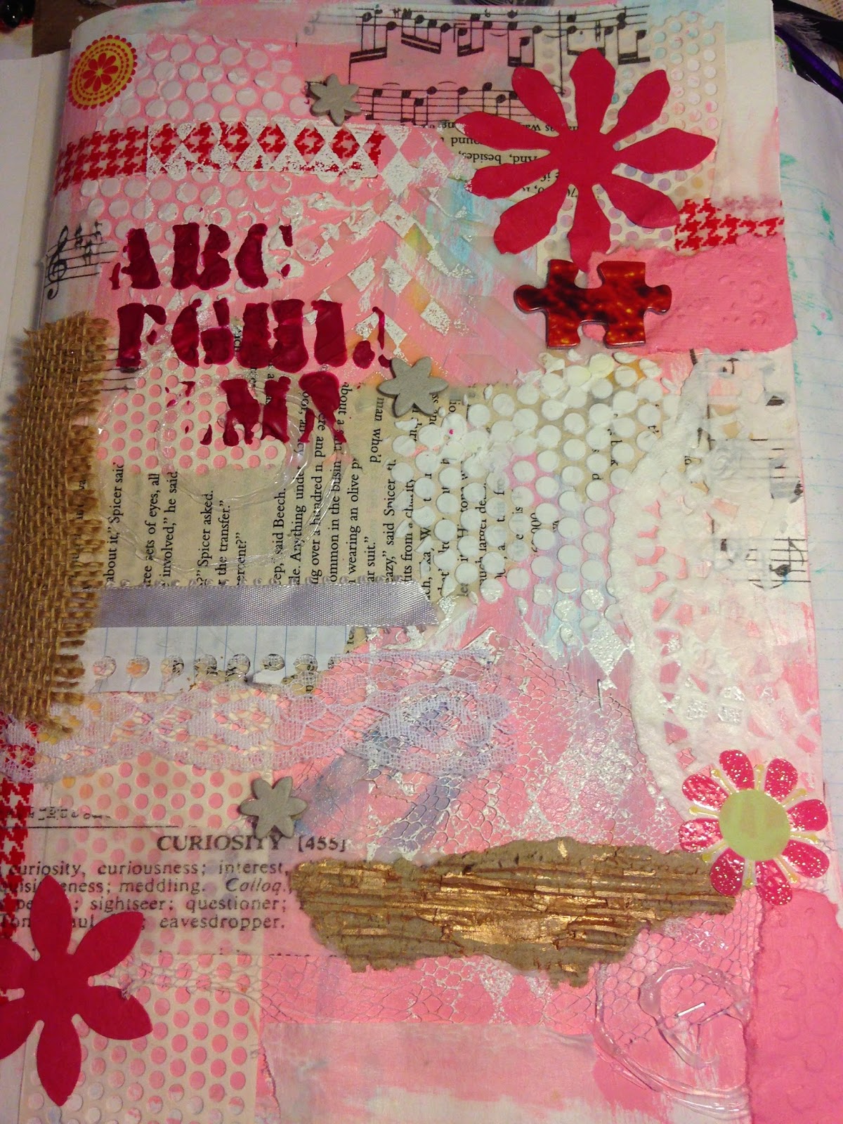 Artful Musings: Textured Art Journal Page - Start to Finish