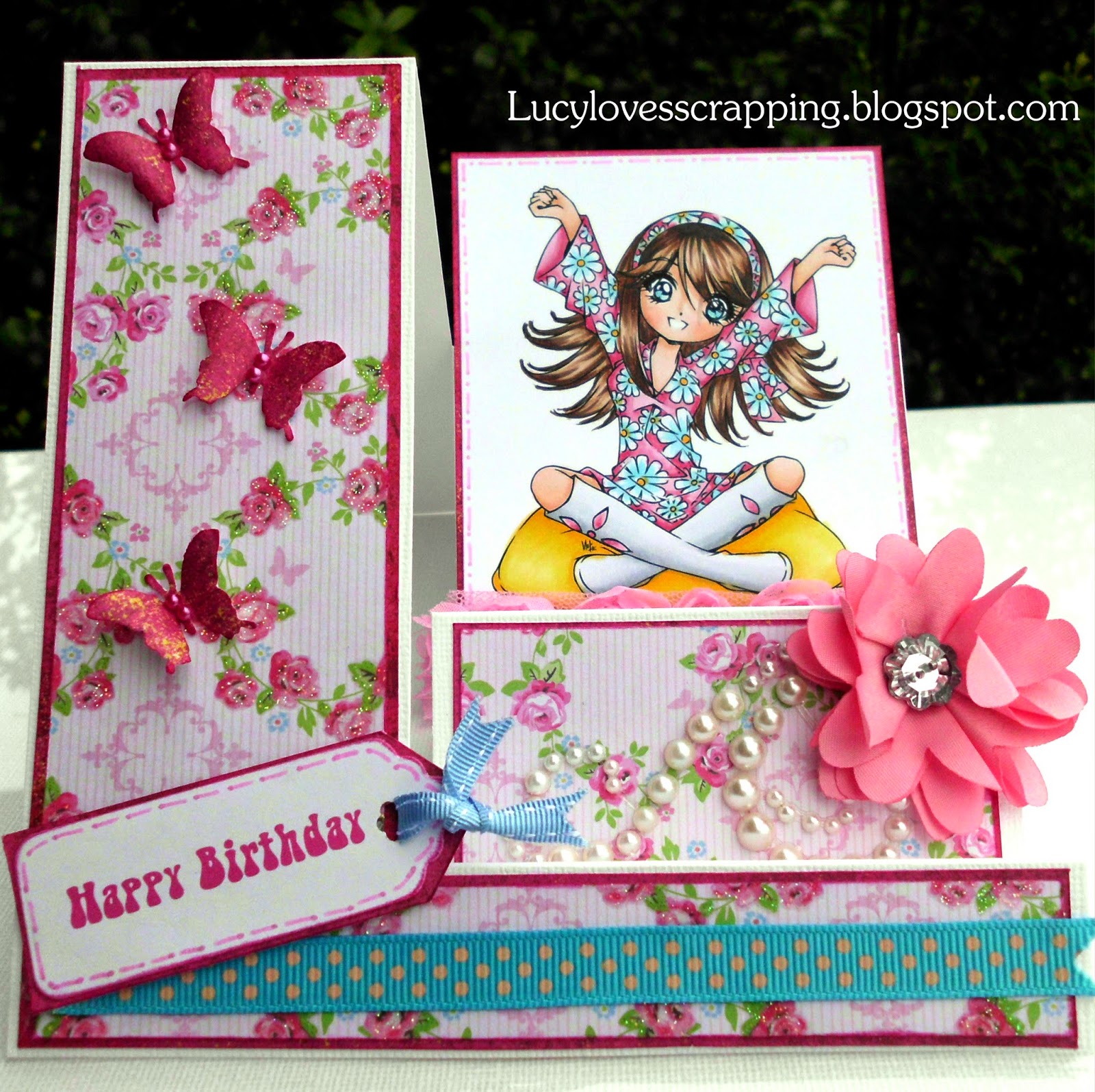Lucy loves scrapping: Birthday Girl Side Step Card (Make it Crafty image)