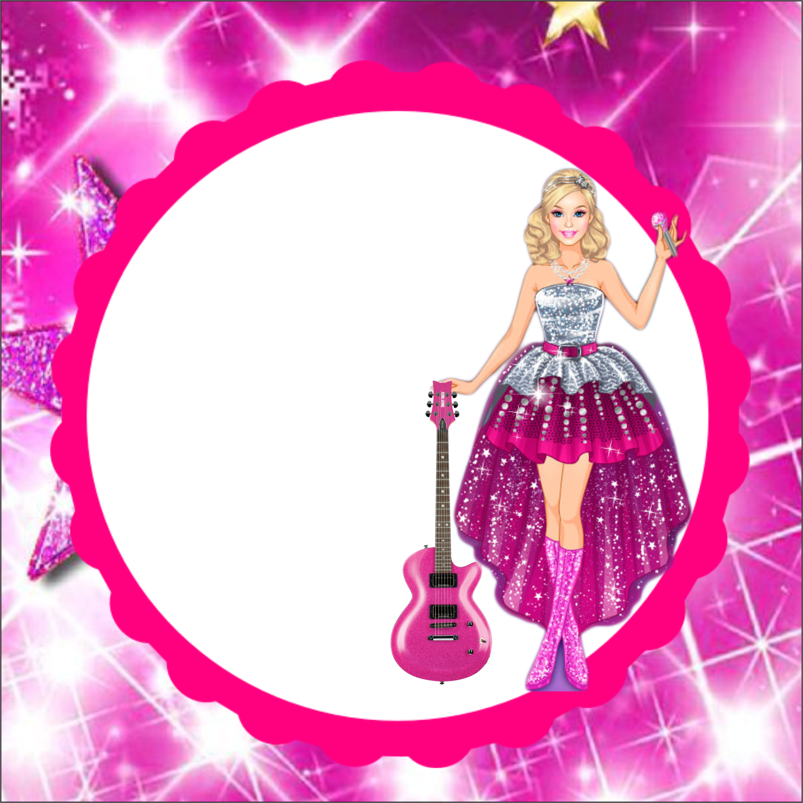 Kit para imprimir de Barbie Rock stars