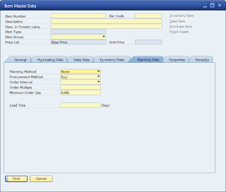 SAP Business One: Item Master Data