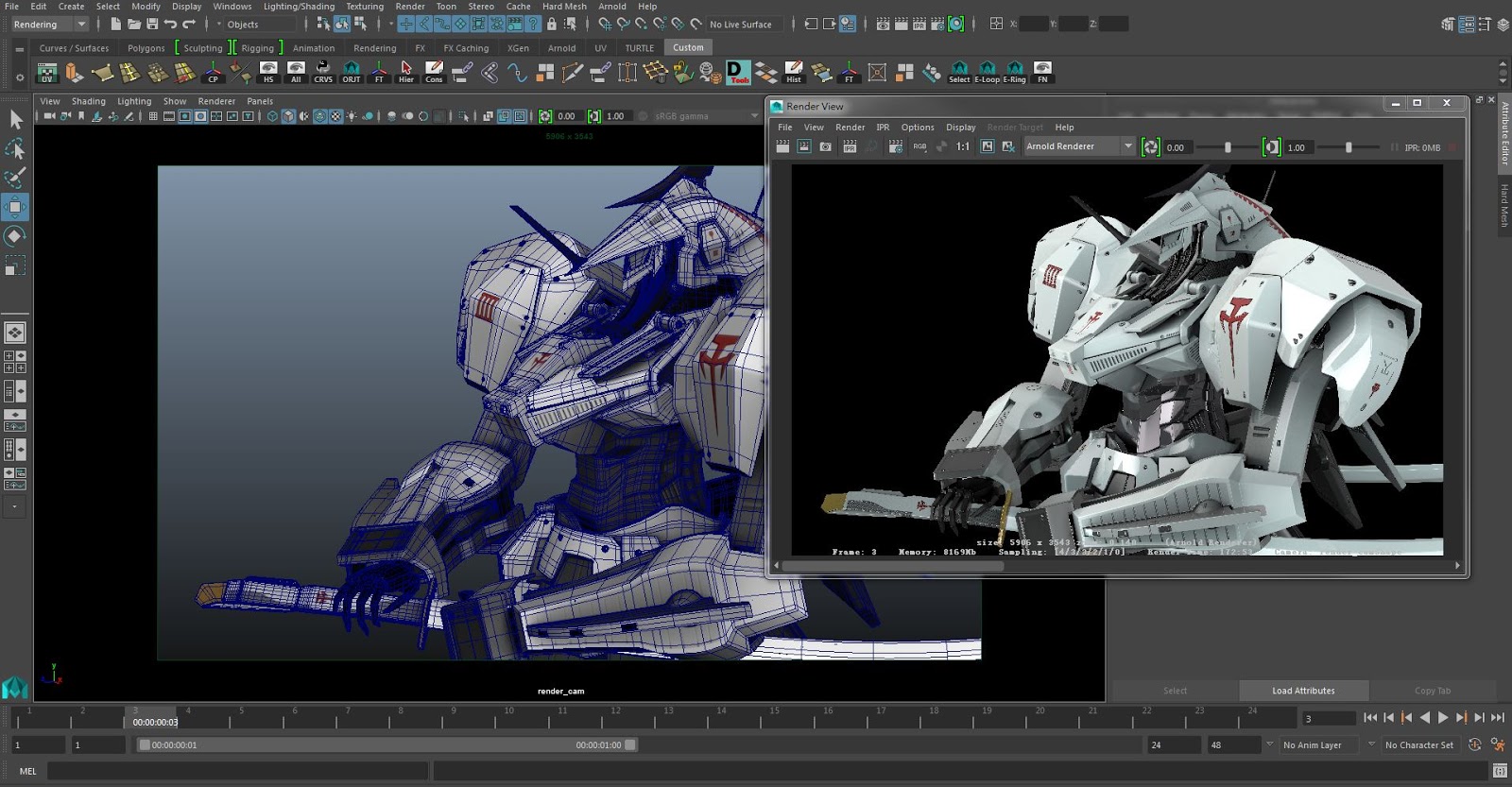 MECHA ART Dept.: FSS LED MIRAGE SARION - レンダリング