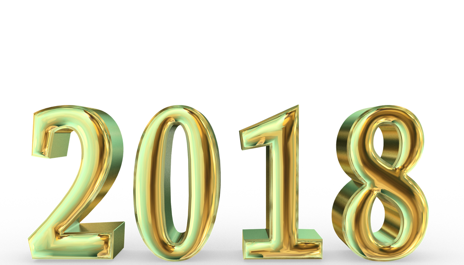 HAPPY NEW YEAR 2018 TEXT PNG
