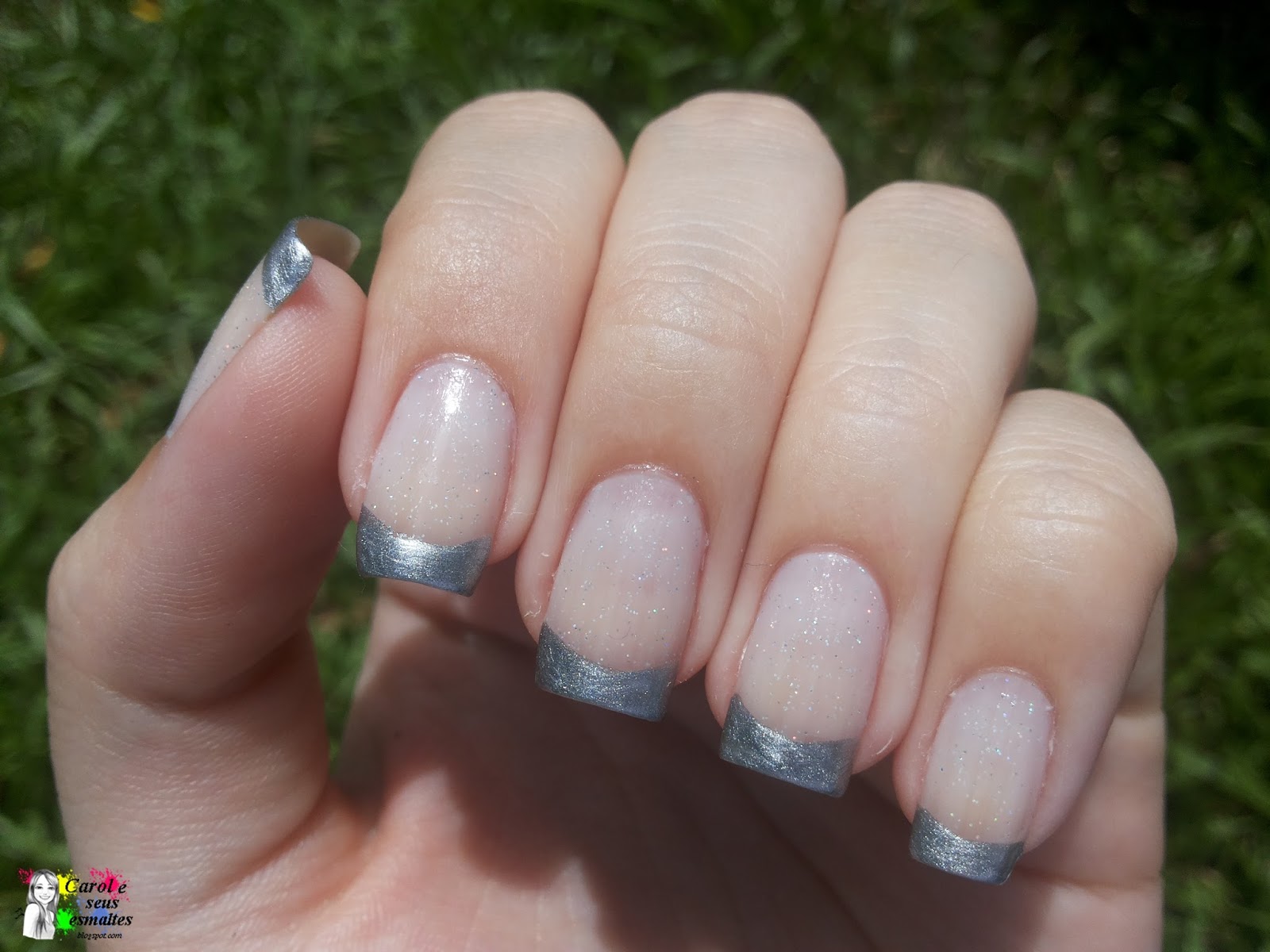 Carol e Seus Esmaltes: Francesinha Metálica : Renda + Prata